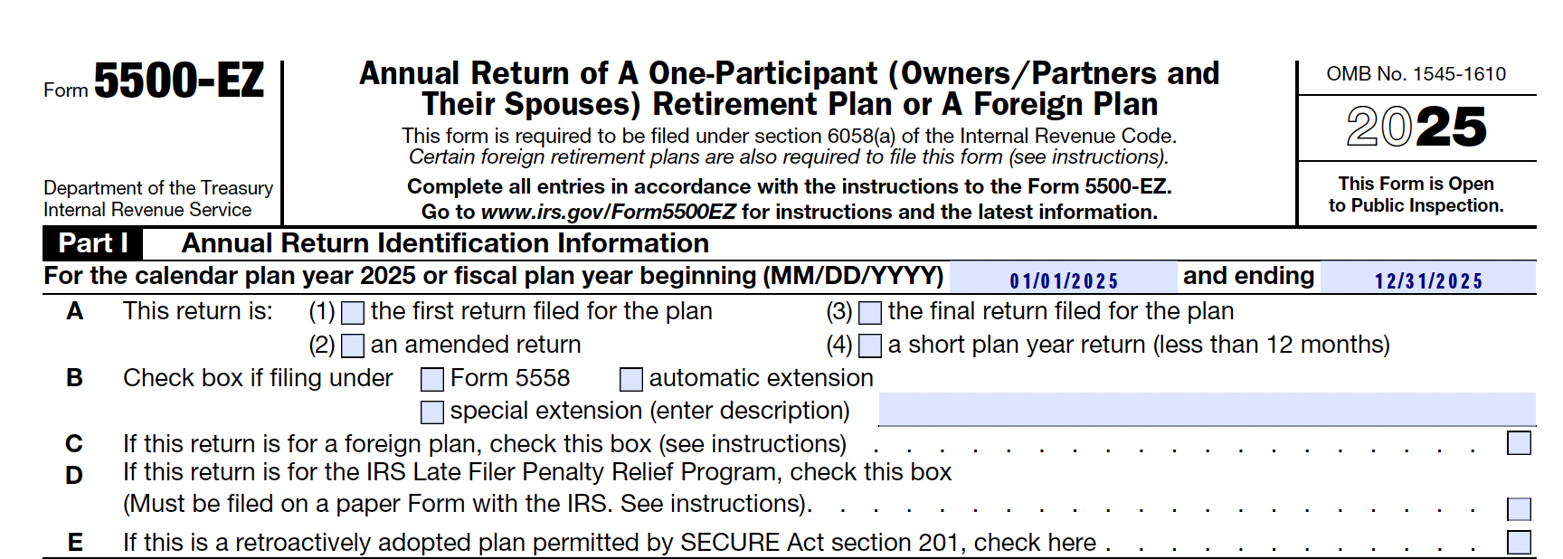 How to File Form 5500-EZ - Solo 401k
